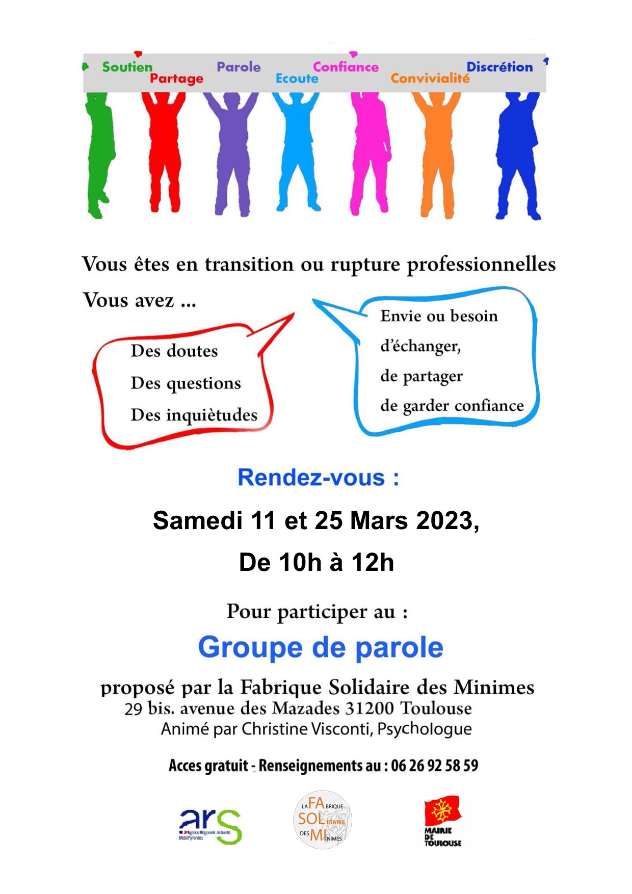 Groupes de paroles de mars les 11 et 25 mars - FASOLMI